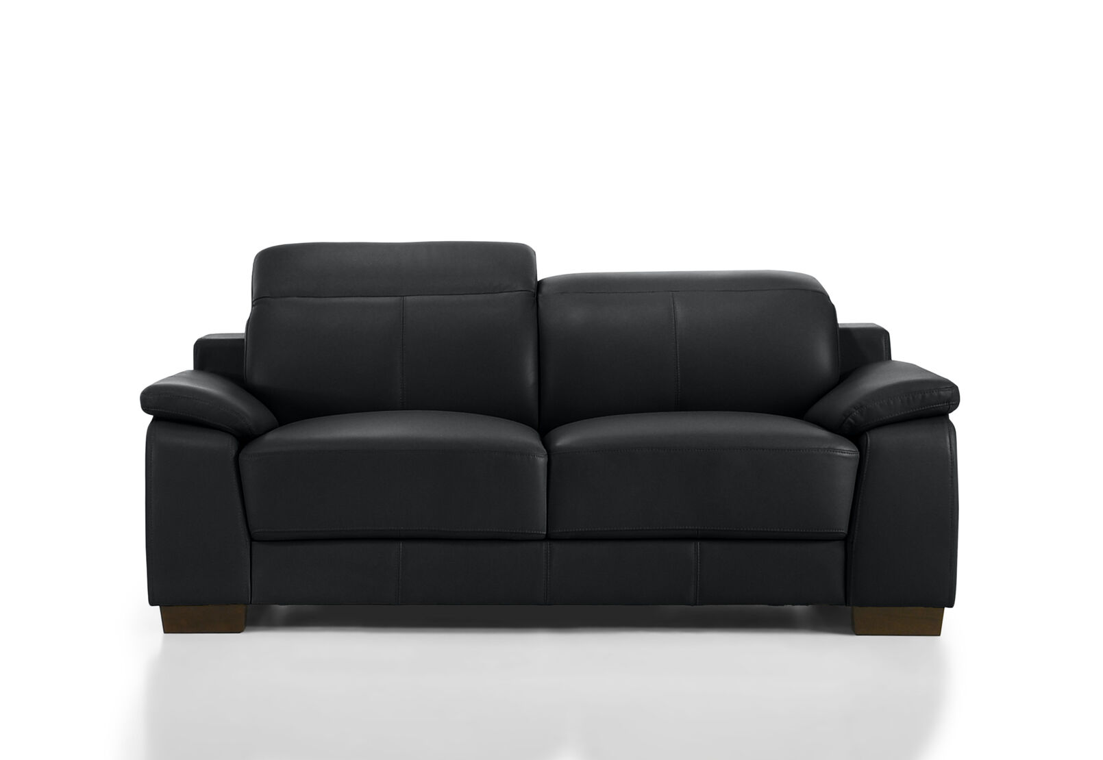 BLACK ESCHER LEATHER 2 Seater Sofa