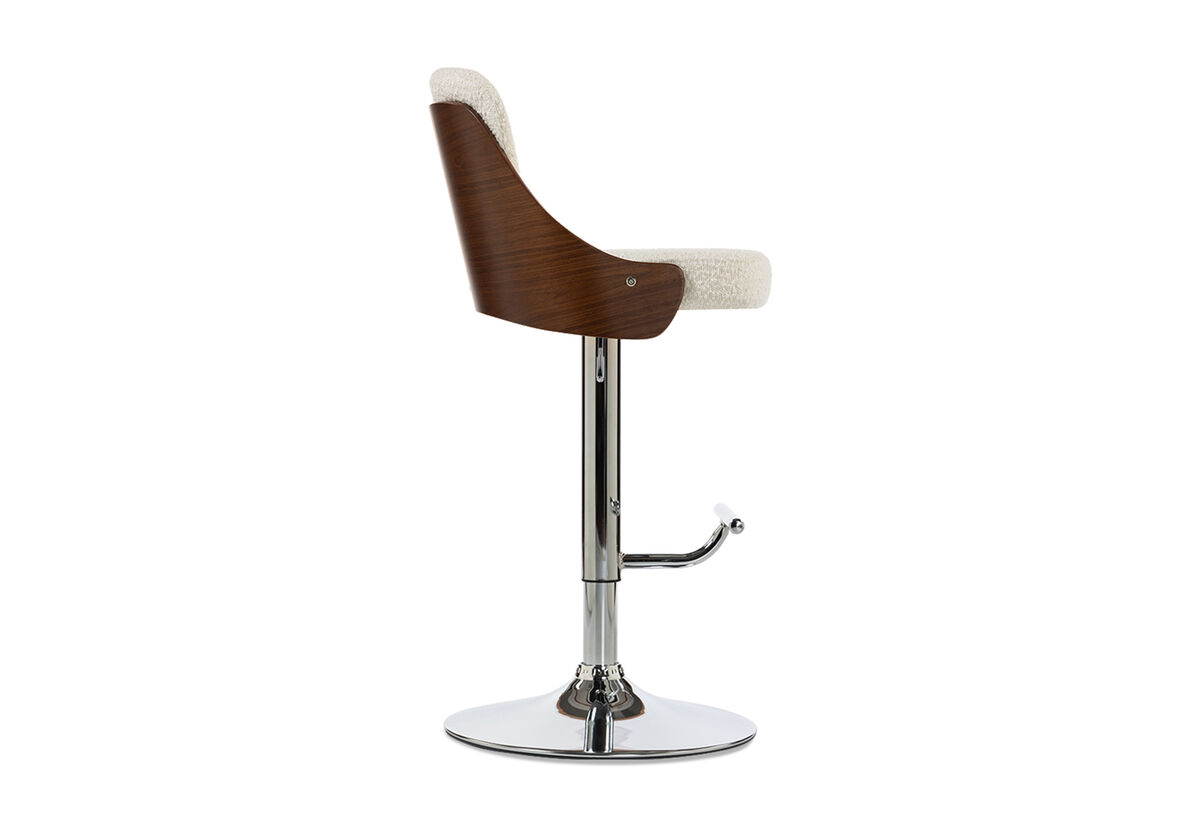 WHITE/WALNUT ELECTRA Bar Stool