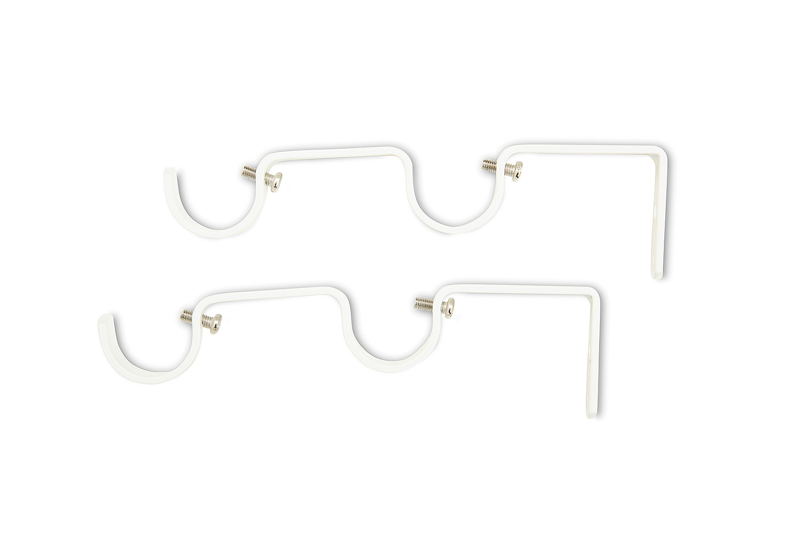 WHITE BRACKET DOUBLE CURTAIN ROD Double Curtain Rod