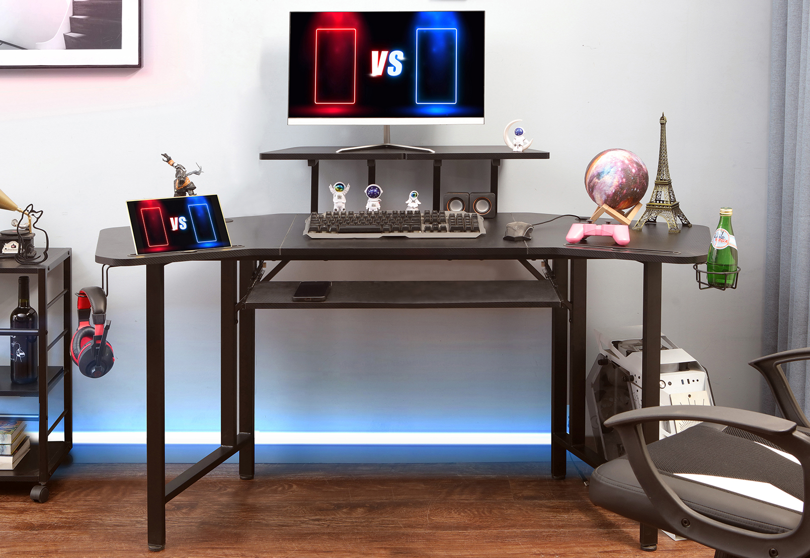 BLACK ODEON Gaming Desk