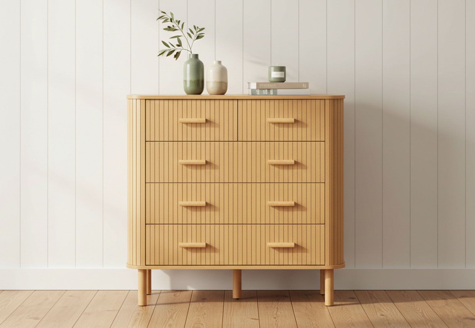 OAK MAHONEY Tall Chest