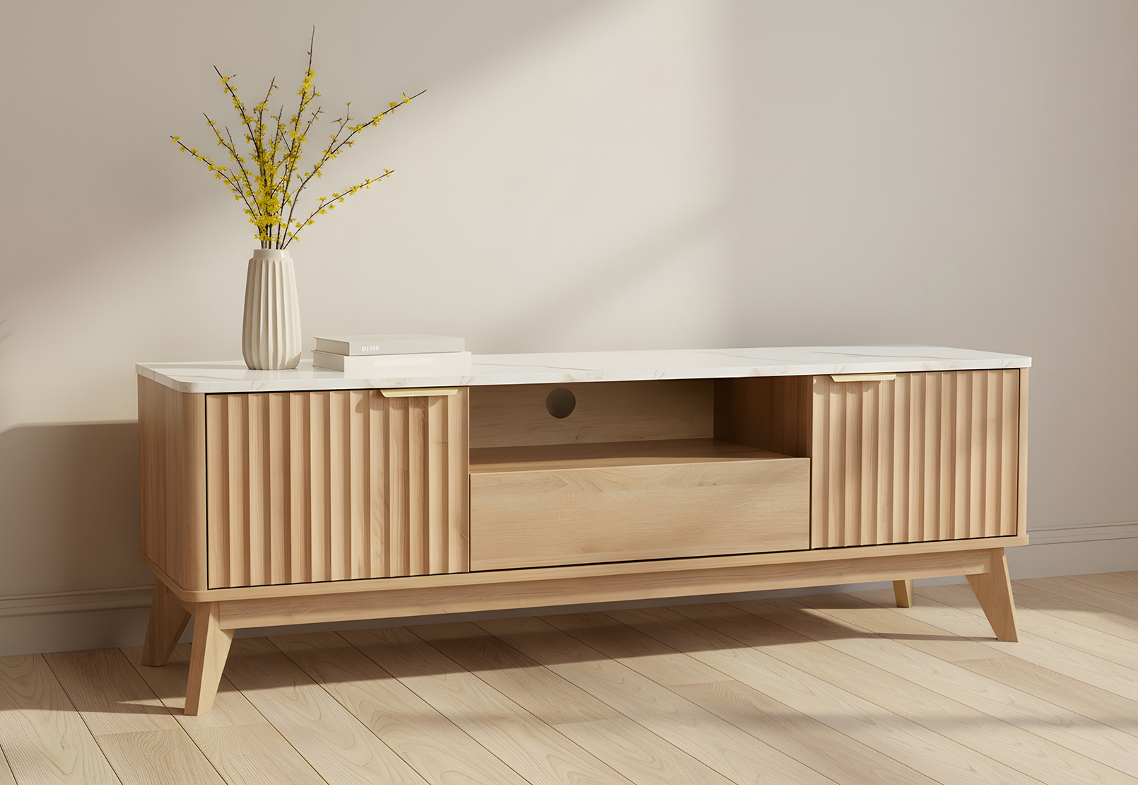 NATURAL WHITE WHITEHEAD 1450 Entertainment Unit