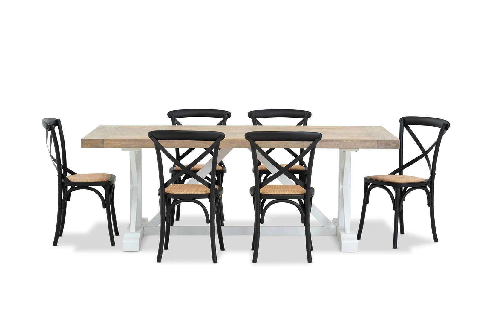 Normandy 7 Piece Dining Suite - Bordeaux Chairs - Amart