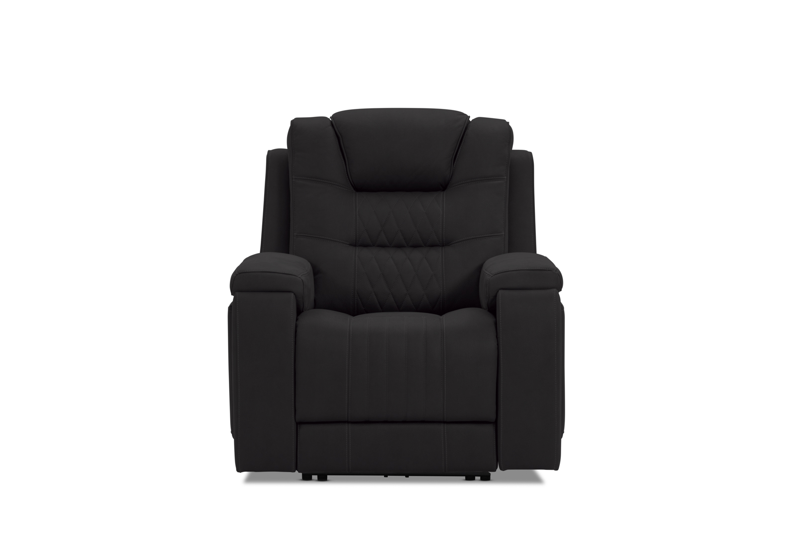 BLACK AGASSI FABRIC Dual Electric Recliner