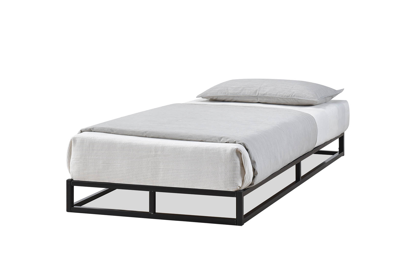 BLACK PATTON LOW King Single Bed