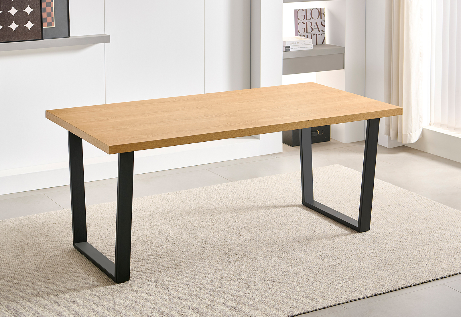 NATURAL/BLACK BECK 1800 Dining Table