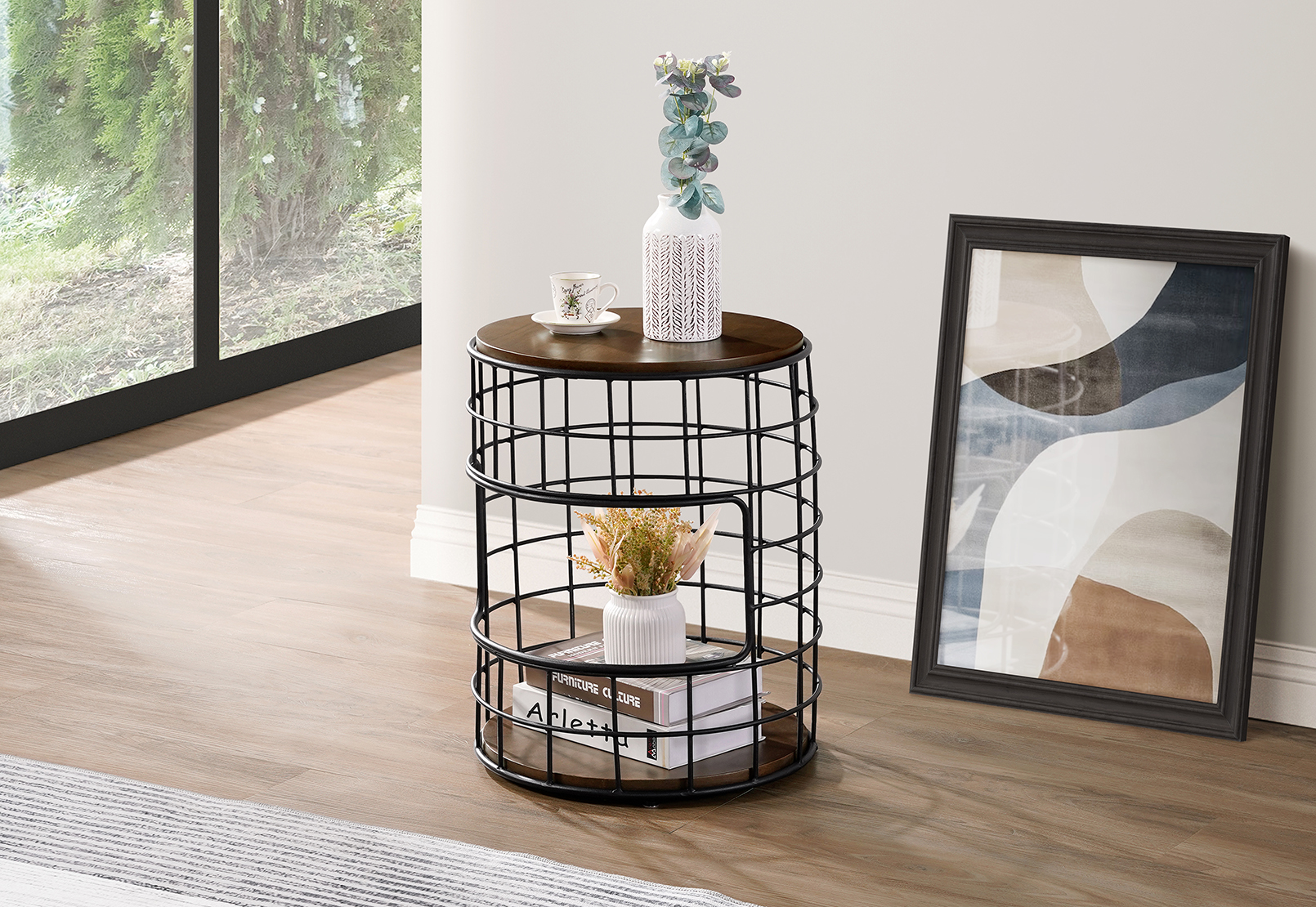BLACK/WALNUT LOGAN Lamp Table