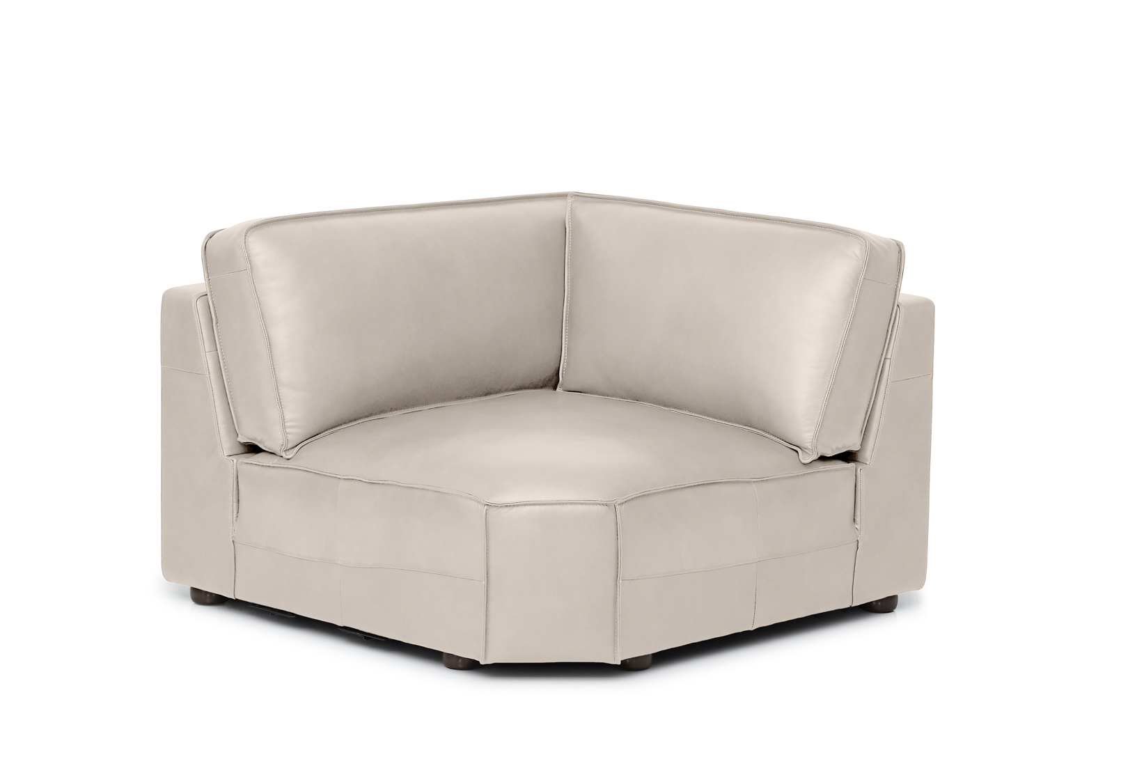 SILK GREY BARTELLE LEATHER Modular Corner Wedge