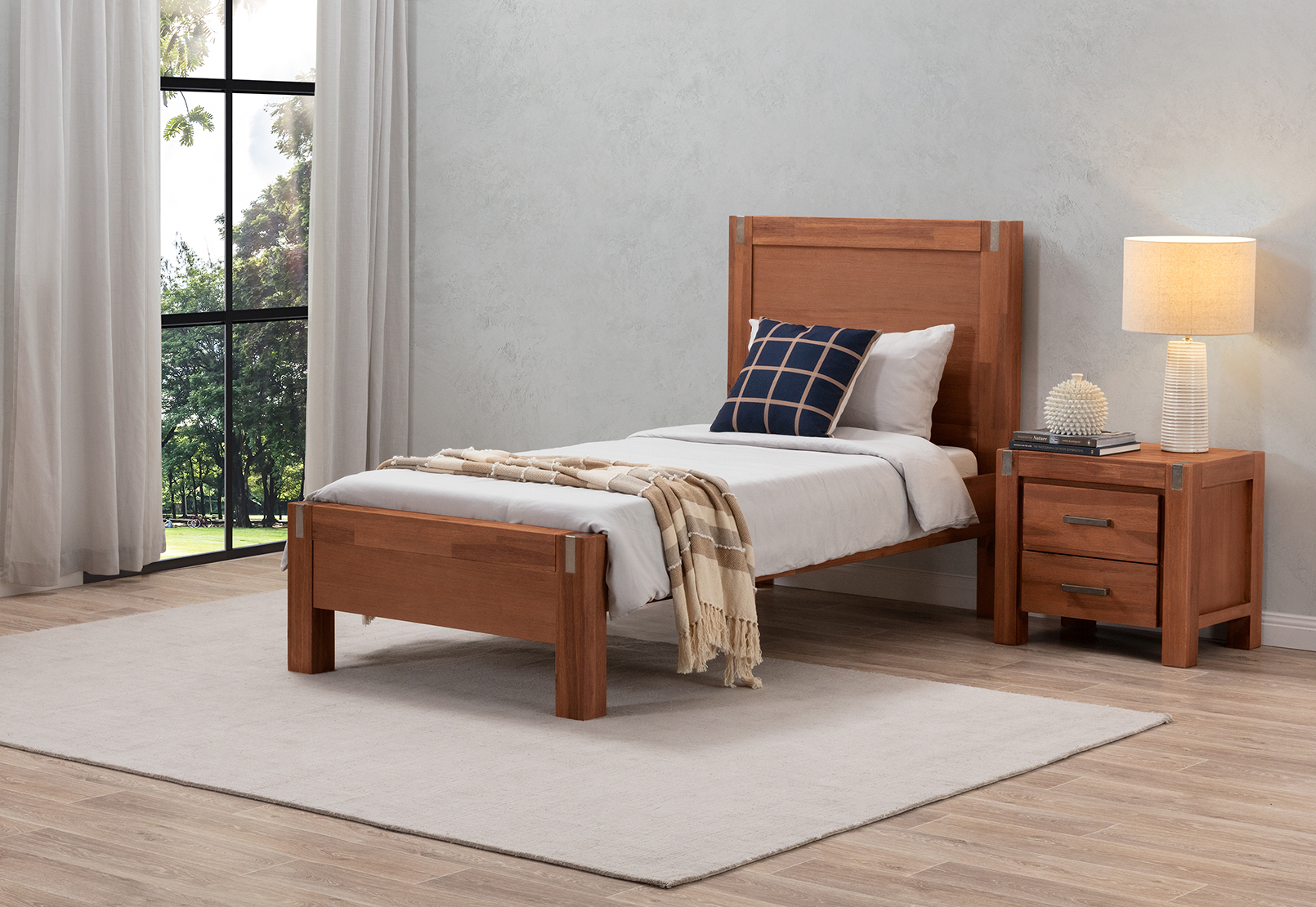 PEWTER SILVERWOOD Single Bed