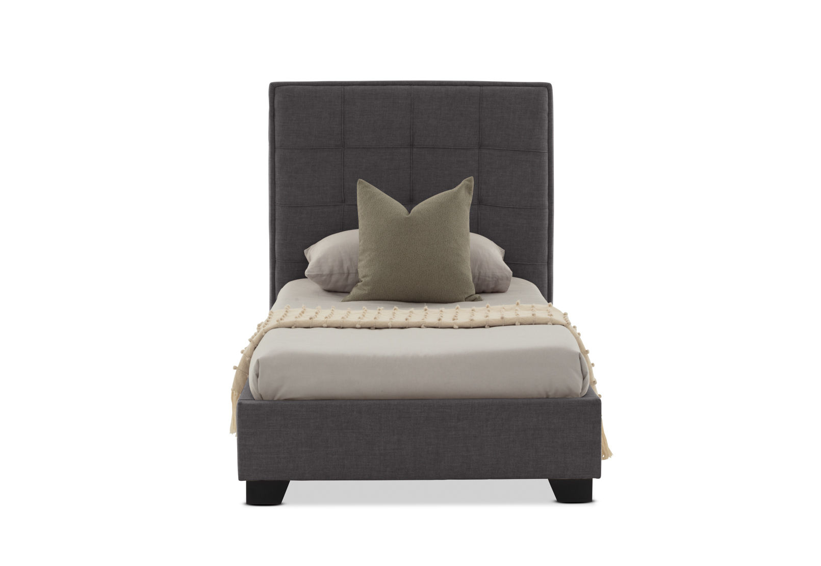 DARK GREY VAUGHN Single Bed