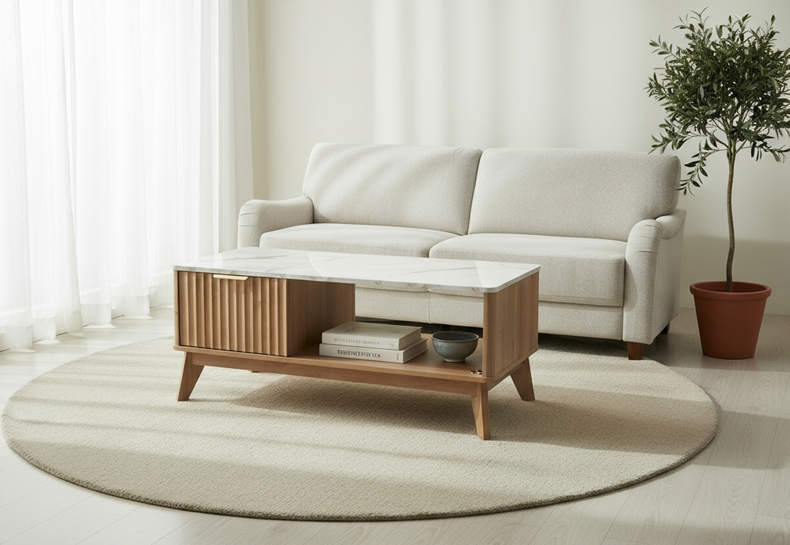 NATURAL WHITE WHITEHEAD Coffee Table