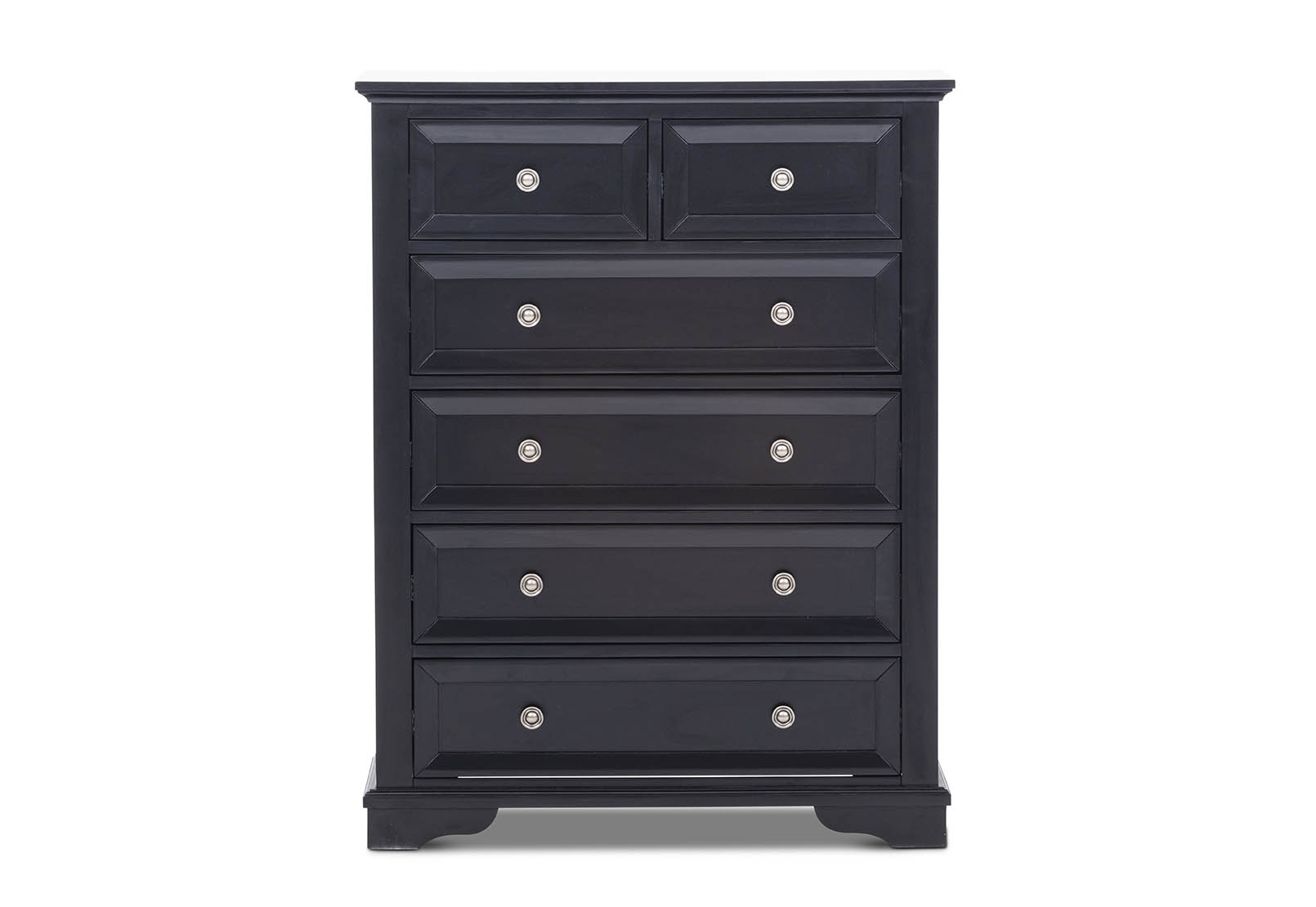 BLACK CHANELLE 6 Drawer Tall Chest