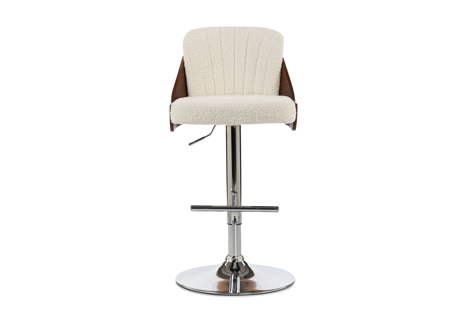 WHITE/WALNUT ELECTRA Bar Stool