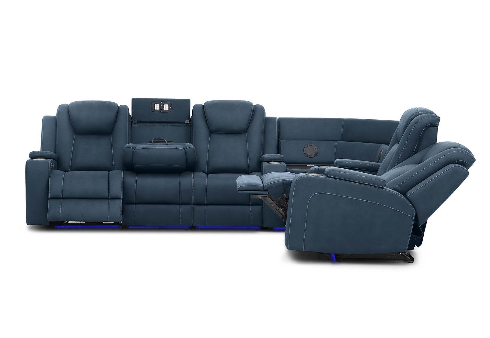 BLUE SENTINAL MK2 5 Piece Corner with LHF 3 Seater