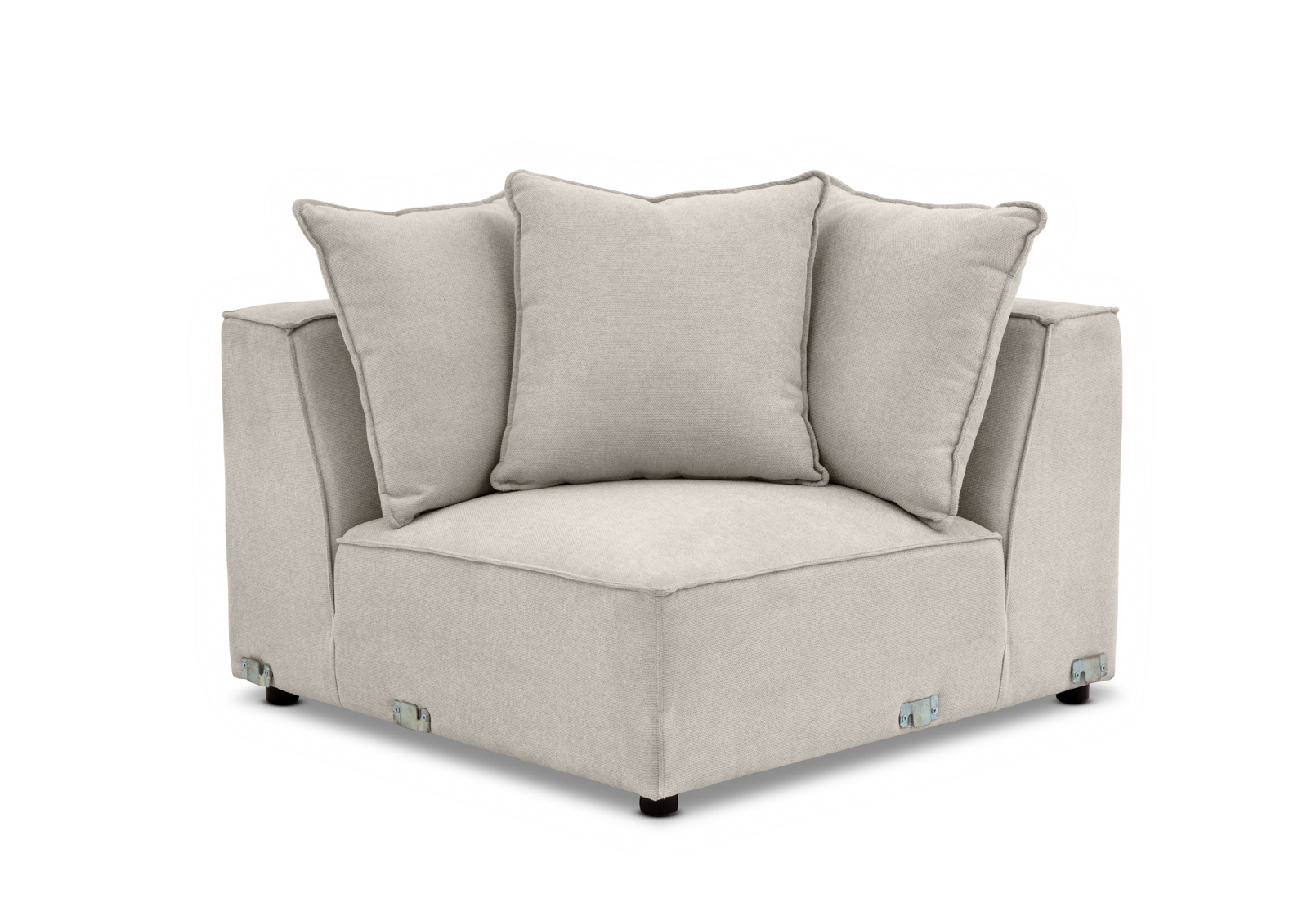 LIGHT GREY TILLEY FABRIC Modular Corner Wedge