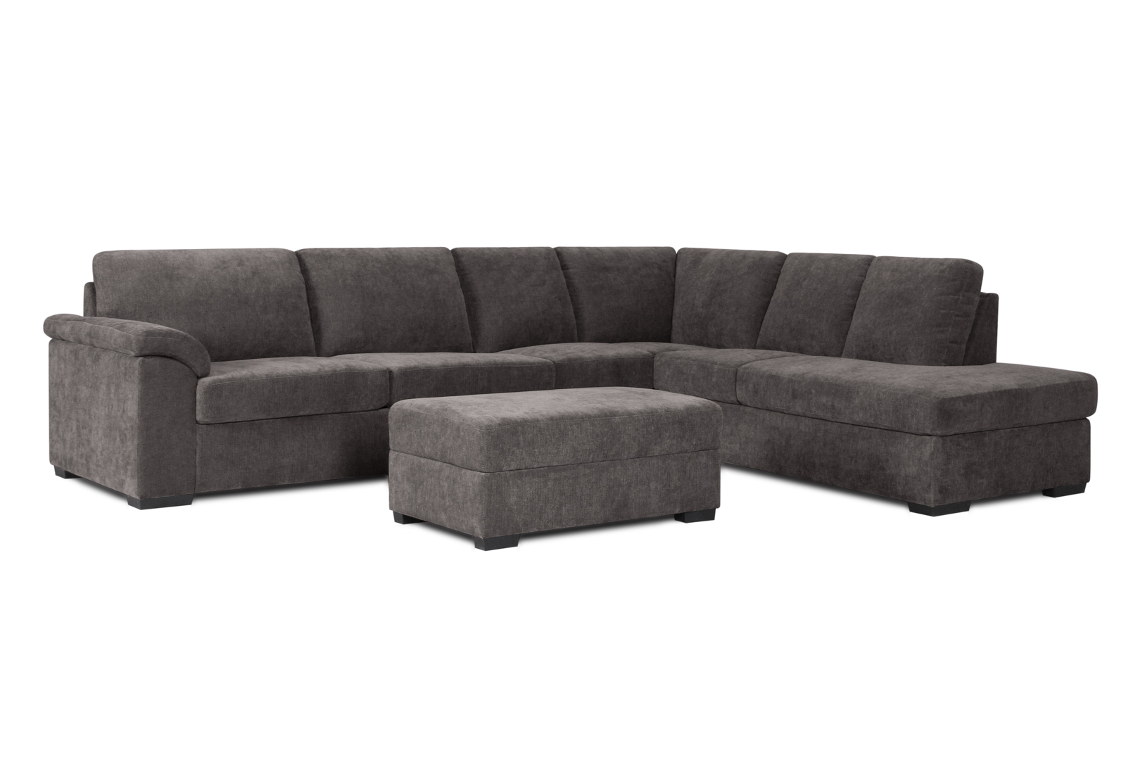 DARK GREY FOY FABRIC Corner with RHF Chaise